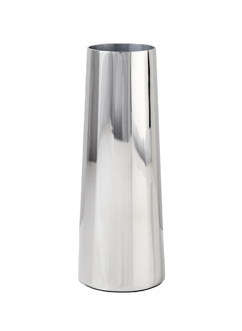 Serene Spaces Living Small Silver Cylinder Metal Vase, 2.25" Dia & 6 ...