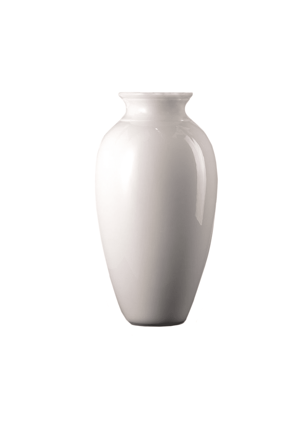 Serene Spaces Living Small White Ceramic Vase, Measures 8" Tall & 4 ...