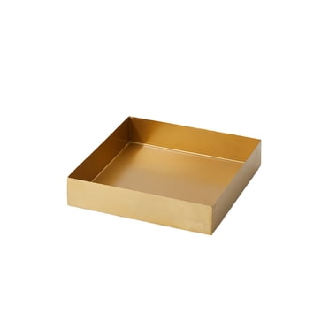 Serene Spaces Living Decorative Gold Rectangle Tray, 12" L X 7" W X 1 ...