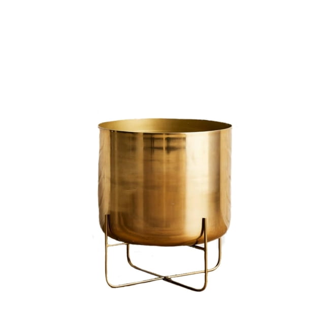 Serene Spaces Living Large Modern Floor Planter with Detachable Gold ...