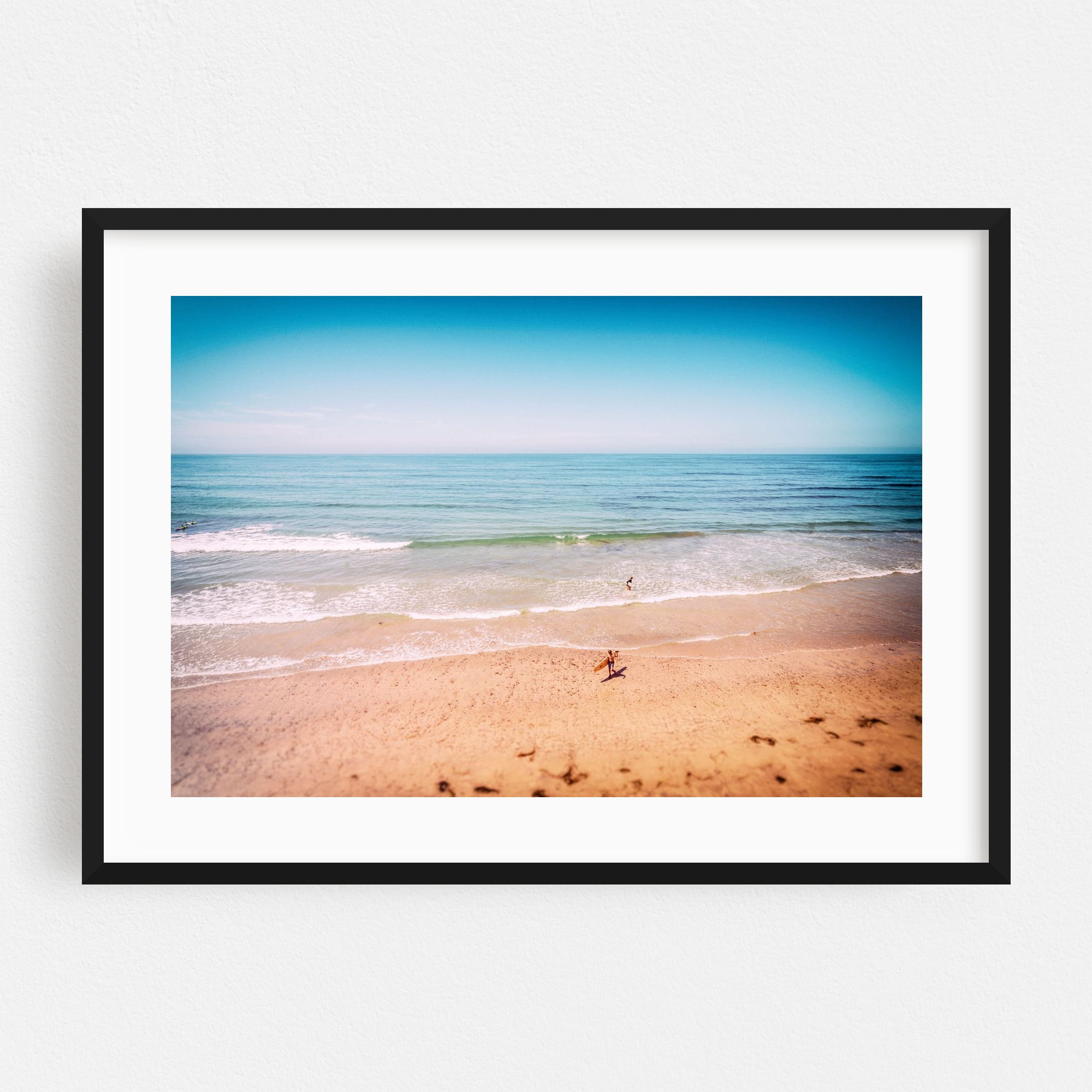 Serene Surfer Life - Encinitas California Photography Black Framed Wall ...