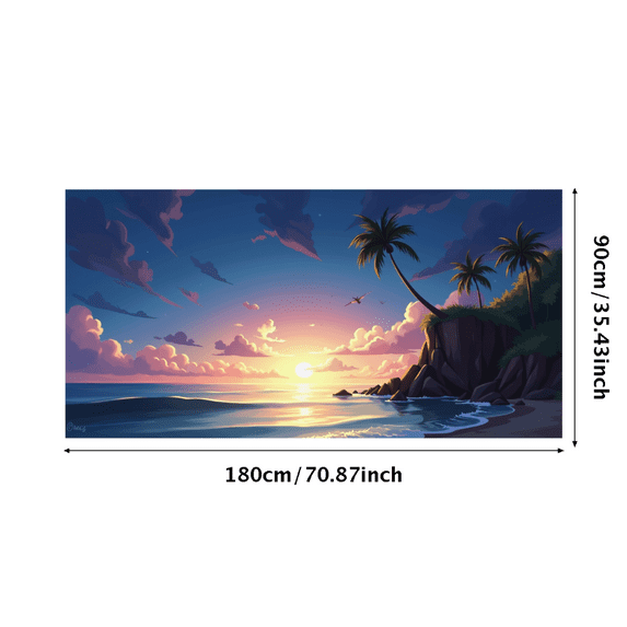 Serene Tropical Sunset Scenery Backdrop Banner Party Decorations ...