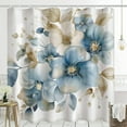 Serene Watercolor Floral Shower Curtain Transform Your Bathroom Into A