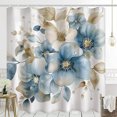 Serene Watercolor Floral Shower Curtain Transform Your Bathroom Into A