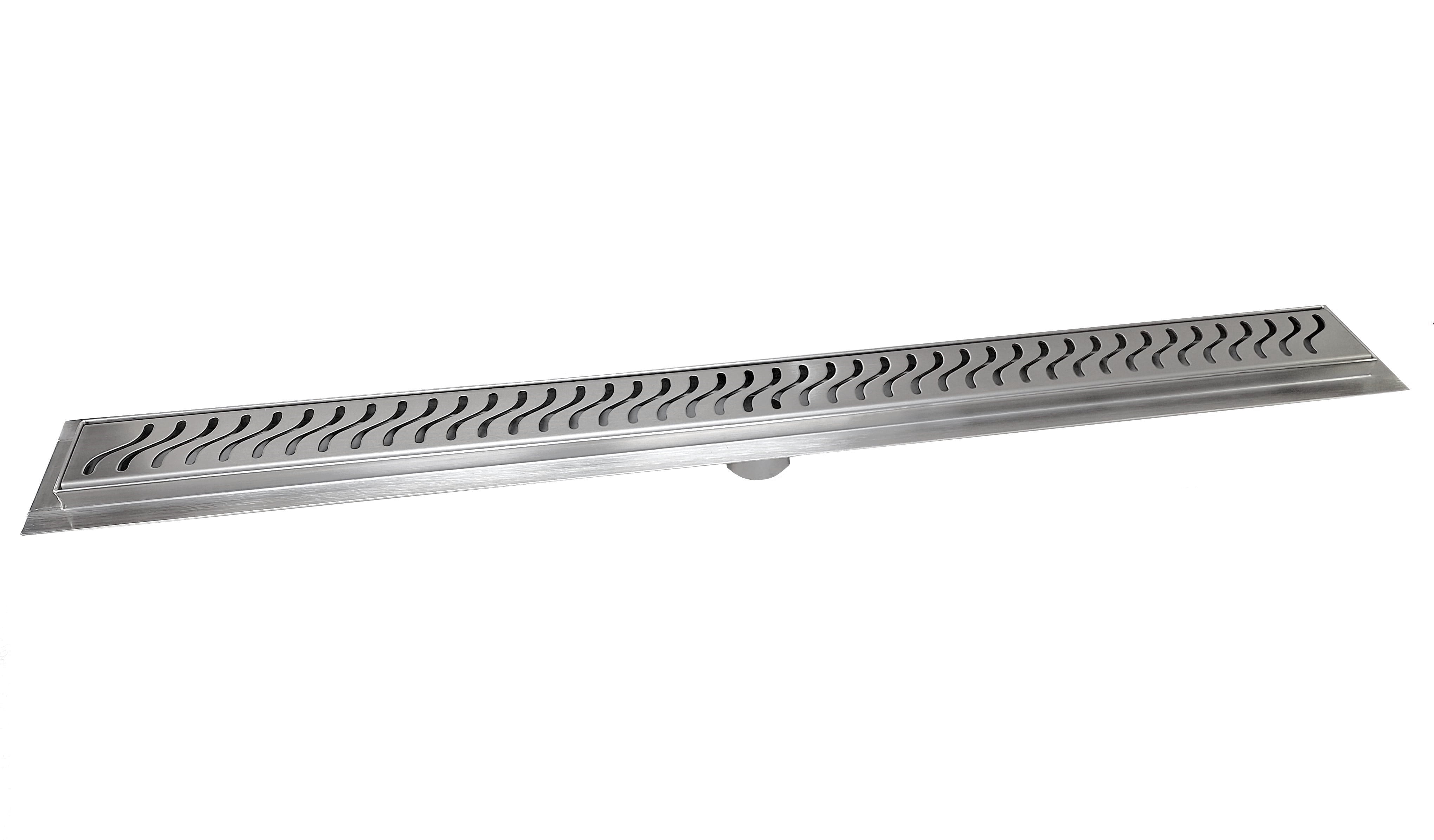 SereneDrains 304 Stainless Steel 16 Inch Brushed Nickel Linear Shower ...
