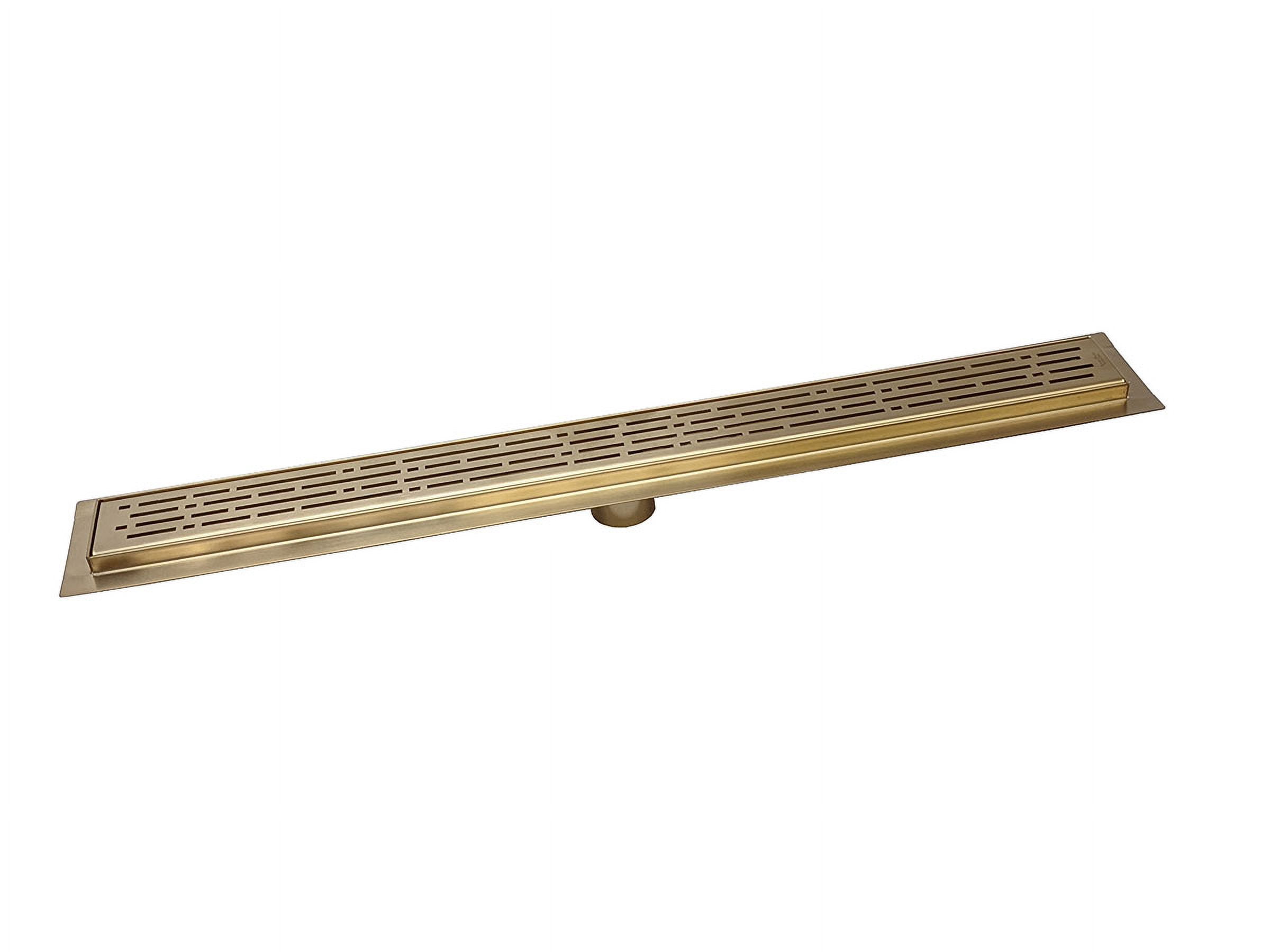 SereneDrains 304 Stainless Steel 48 Inch Brushed Gold Shower Drain Kit ...