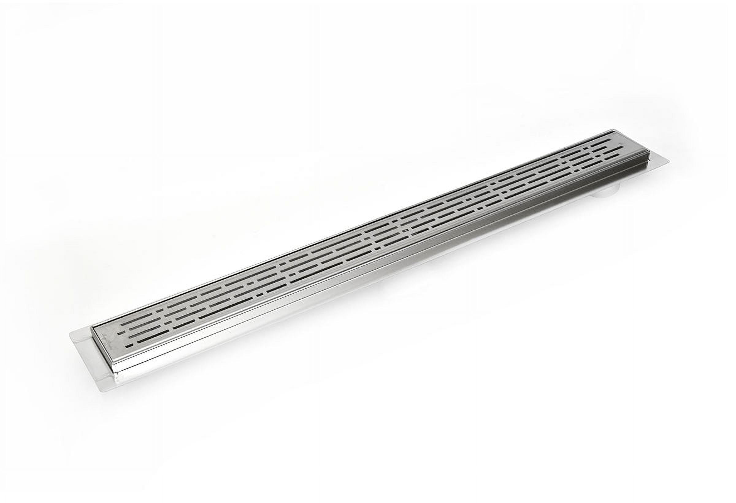 SereneDrains 304 Stainless Steel 48 Inch Side Outlet Linear Offset ...