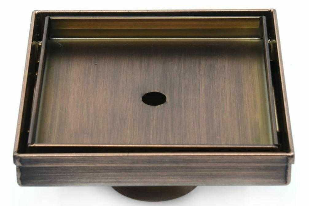 SereneDrains 304 Stainless Steel Tile in Square Oil Rubbed Bronze ...