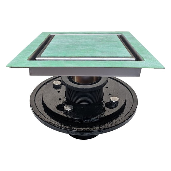 SereneDrains Kit Square Shower Drain with Base 304 Stainless Steel ...
