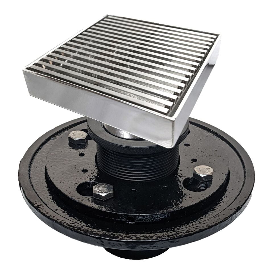 SereneDrains Square Shower Floor Drain Kit 304 Stainless Steel Linear ...