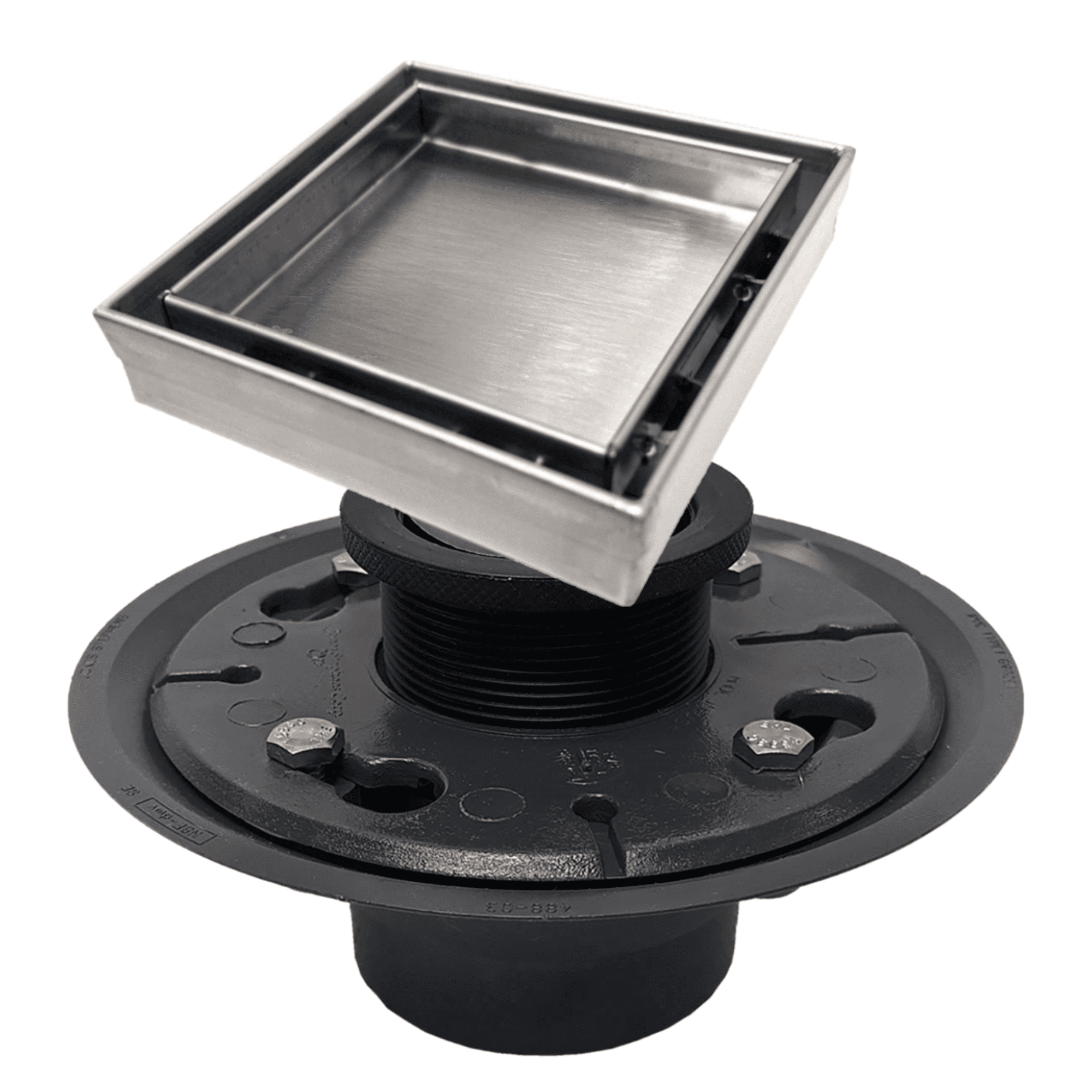 SereneDrains 304 Stainless Steel Tile in Square Brushed Nickel Shower ...