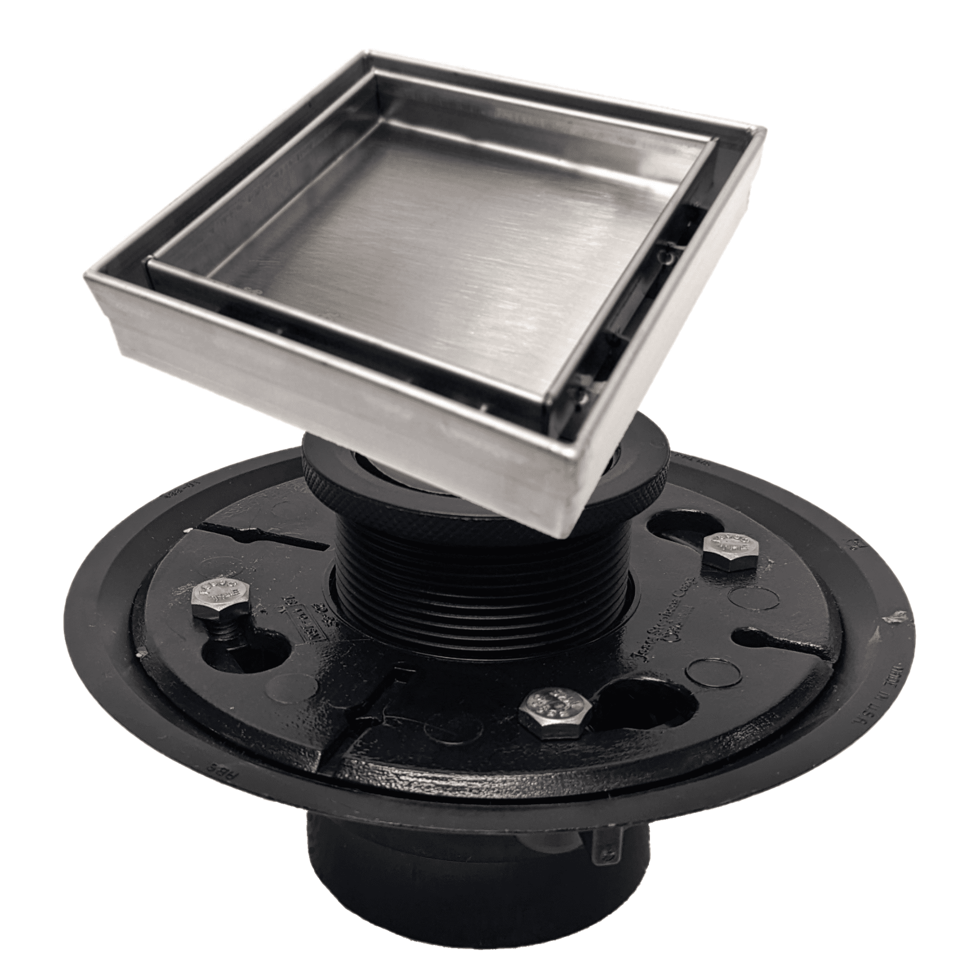 SereneDrains 304 Stainless Steel Tile in Square Brushed Nickel Shower ...