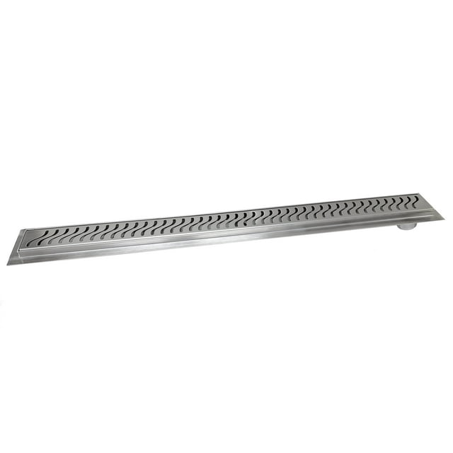 SereneDrains 304 Side Outlet Linear Offset Shower Drain Brushed Nickel ...