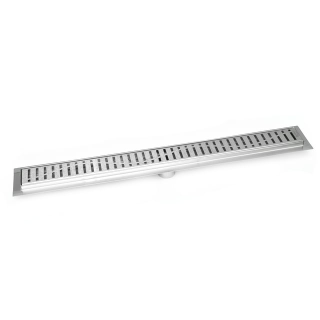 SereneDrains 304 Side Outlet Linear Offset Shower Drain Brushed Nickel ...
