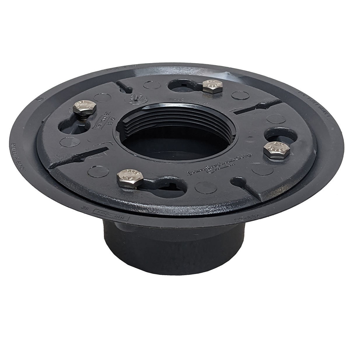 SereneDrains Shower Floor 2 Inch Drain Flange Base PVC Plastic Rough In ...