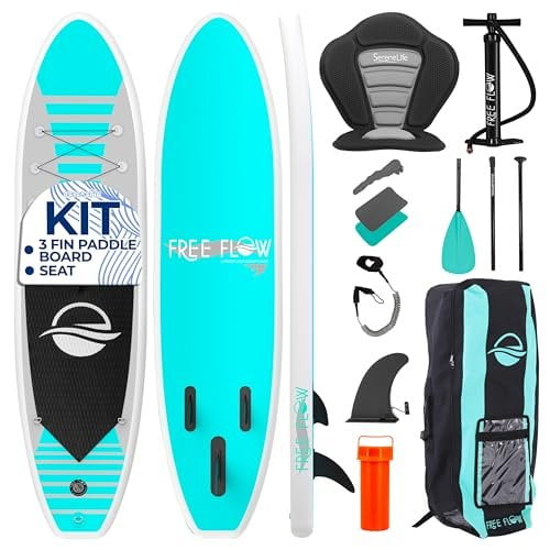 SereneLife 105 Inflatable Stand Up Paddle Board and Detachable Seat ...