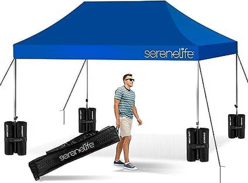 SereneLife 10x15 Instant Shelter Foldable/Collapsible Sunshade Canopy ...