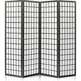 SereneLife 4-Panel Classic Japanese Screen Room Divider - Portable ...