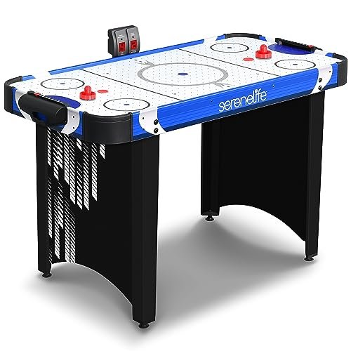 SereneLife 48" Air Hockey Game Table with 2X Stronger Motor, Digital ...