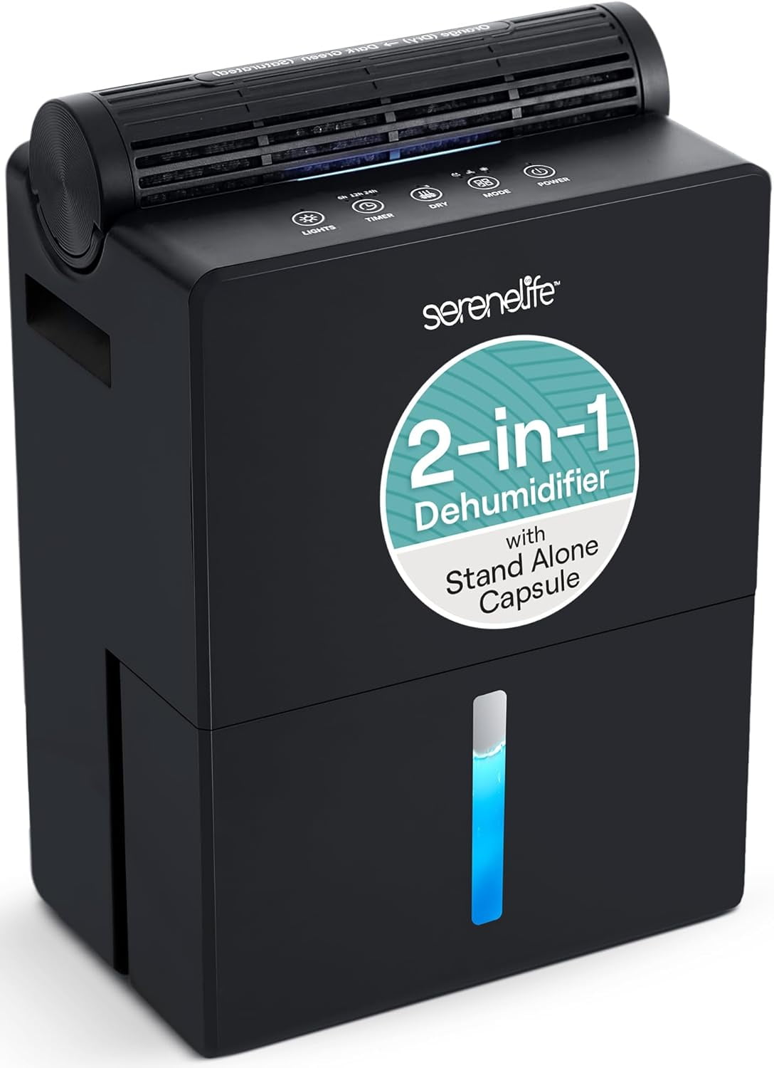 SereneLife 91 Oz Quiet Home Dehumidifier with Drying Base – Smart ...