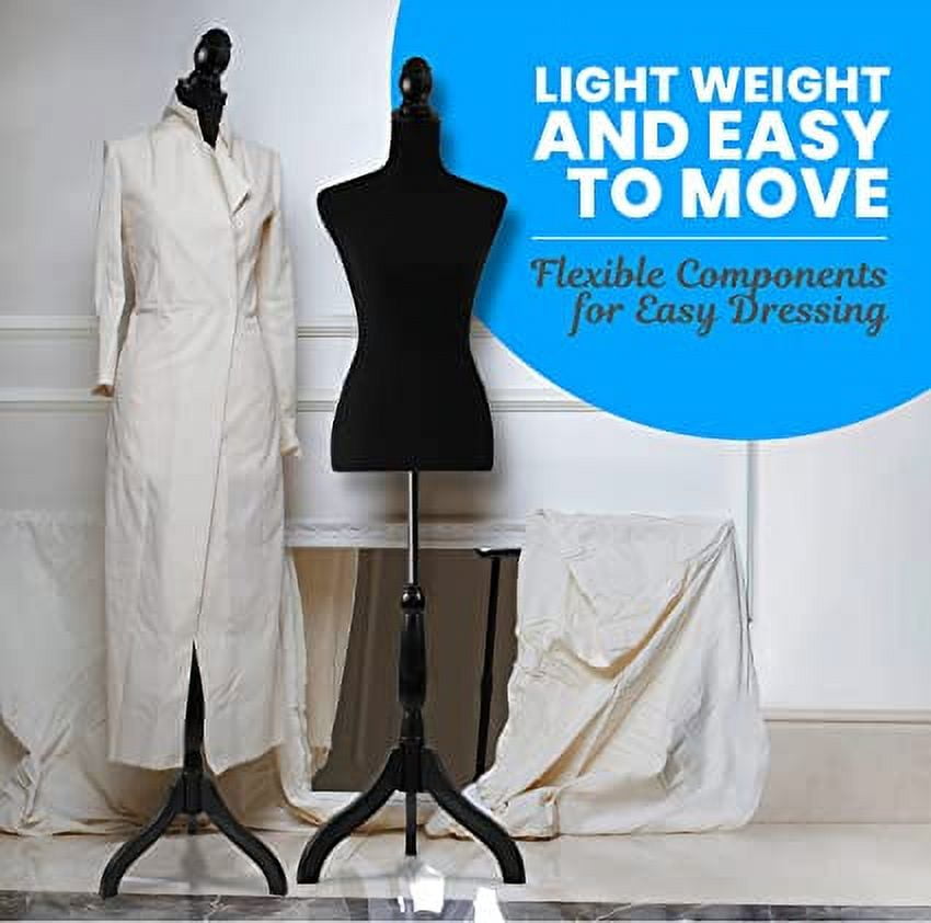 SereneLife Adjustable Female Mannequin, Hanging Fashion Torso Display ...