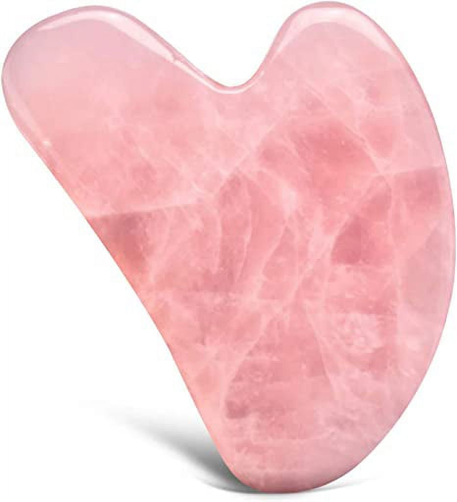 SereneLife Heart-Shape Scraping Face & Body Crystal Jade Stone Massager ...