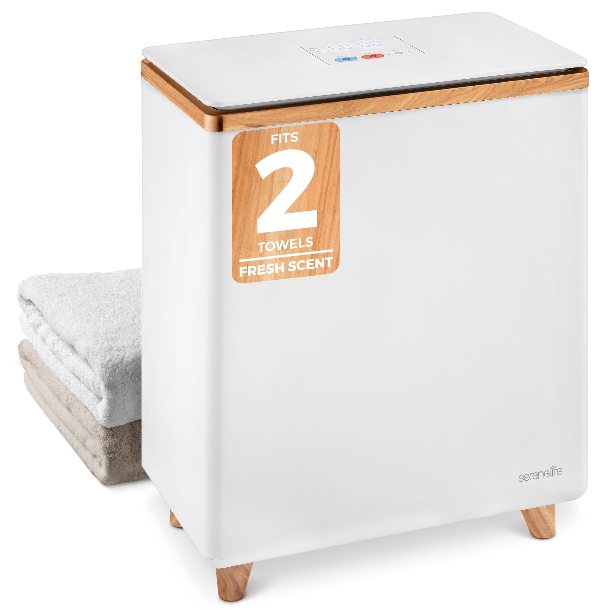 SereneLife Luxury Rectangle Towel Warmer - Spa & Bathroom Heater with ...