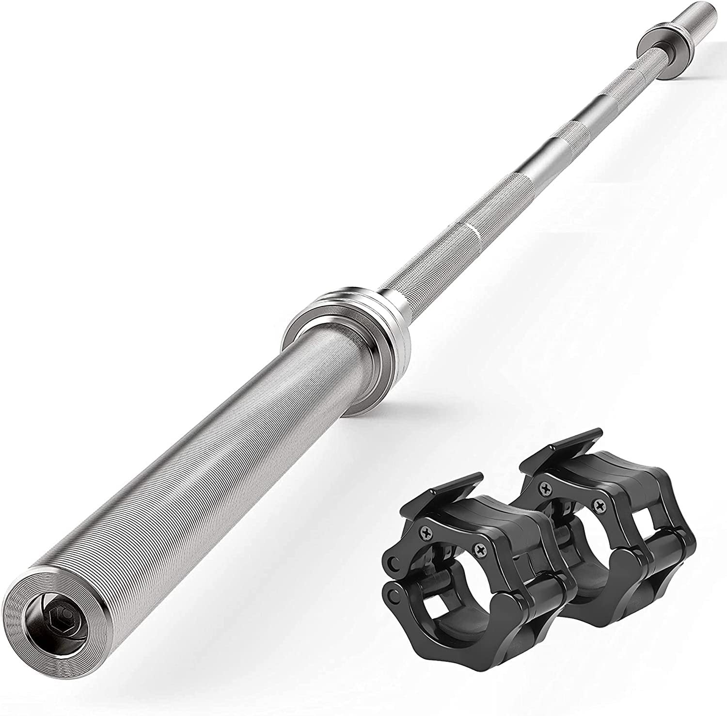 Free Shipping! SereneLife Olympic Chrome Barbell Bar 7 Ft Weight ...