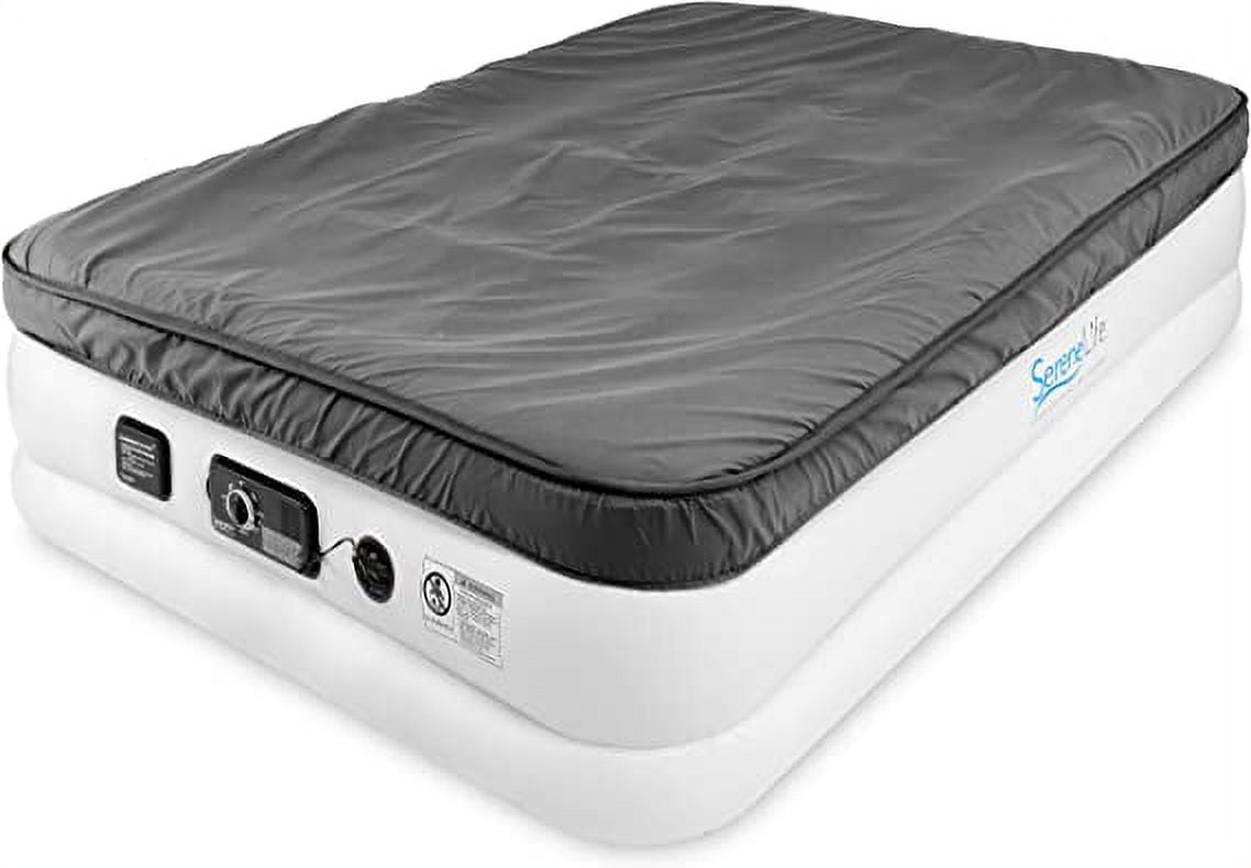 SereneLife Raised Self Inflating Air Mattress 18 Elevated Built Durable ...