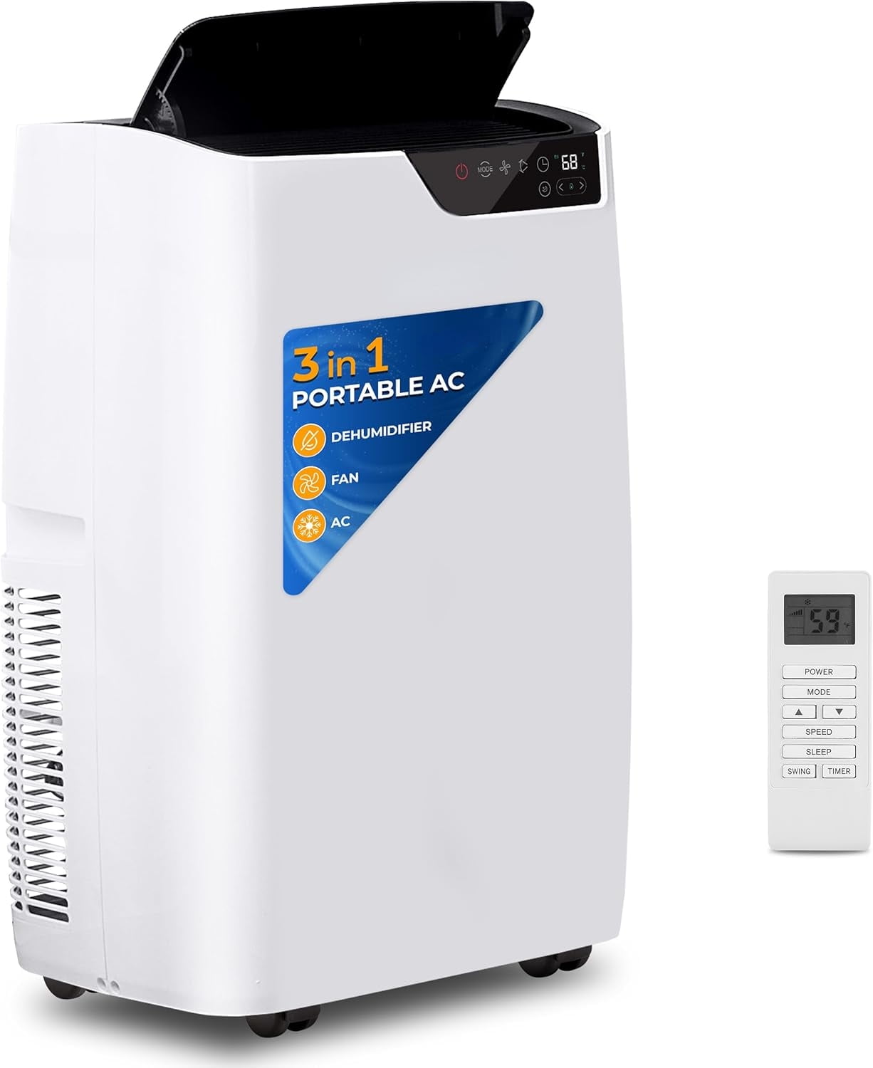 SereneLife SLACP14 Single Duct Portable Air Conditioner-14000 BTU ...