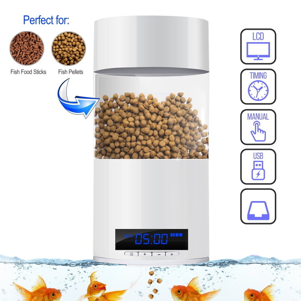 SereneLife SLAFF76 - Smart Digital Fish Feeder - Automatic Fish Tank ...