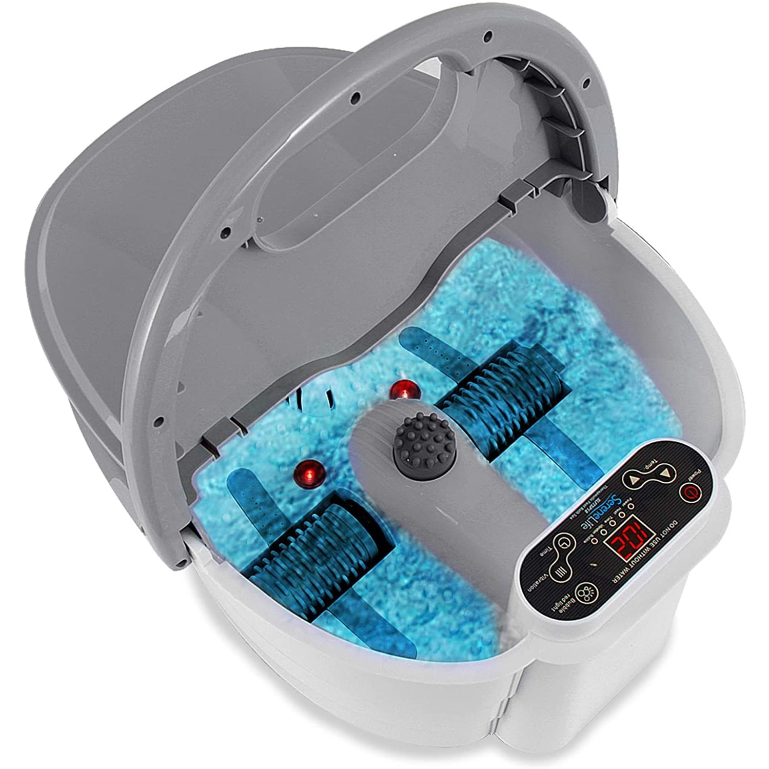 SereneLife SLFTSP18 Hydrotherapy Heated Shiatsu Foot Massage Spa Bath ...
