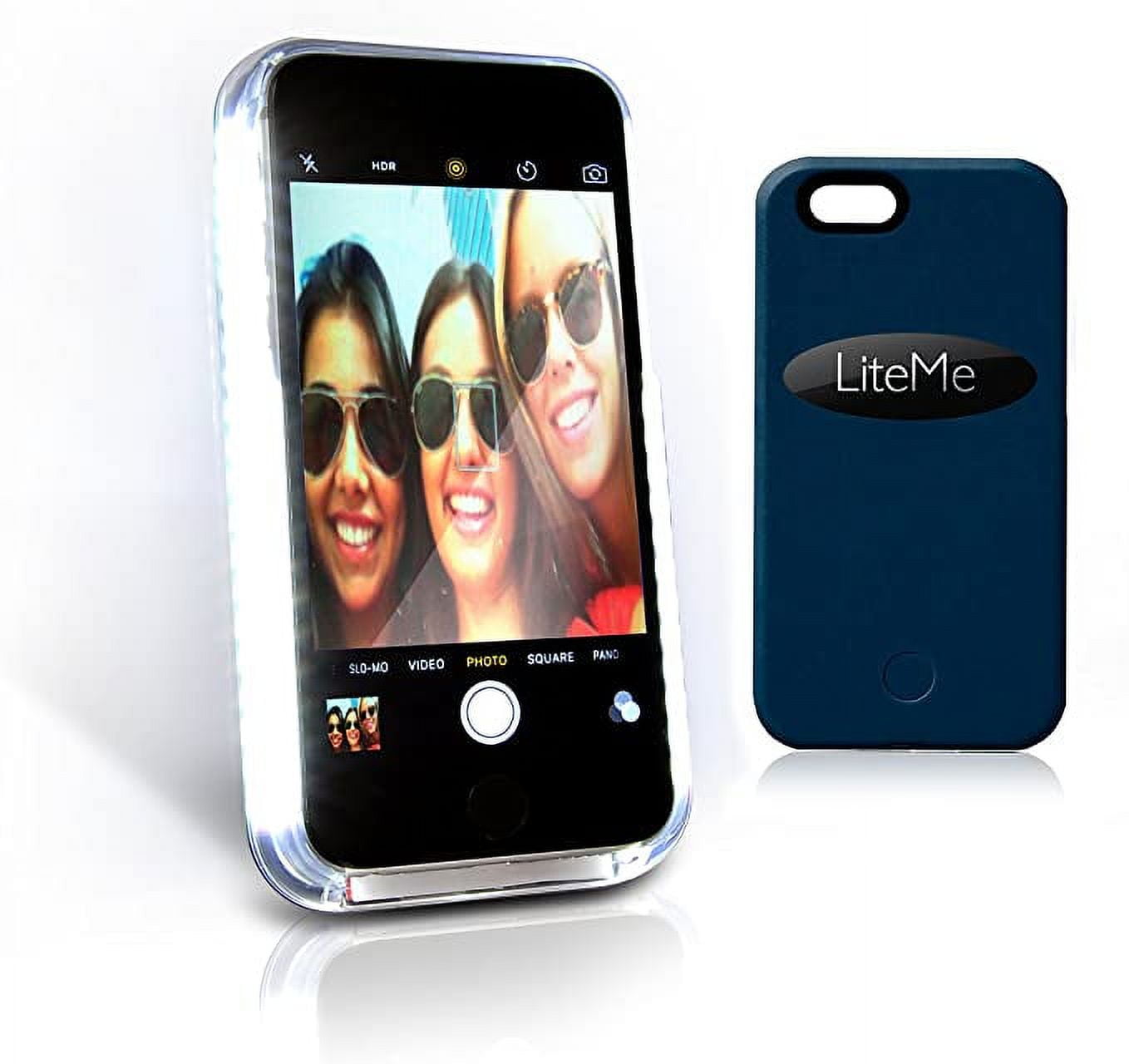 SereneLife SLIP101BL - Selfie Phone Case LED Illuminated Light and ...