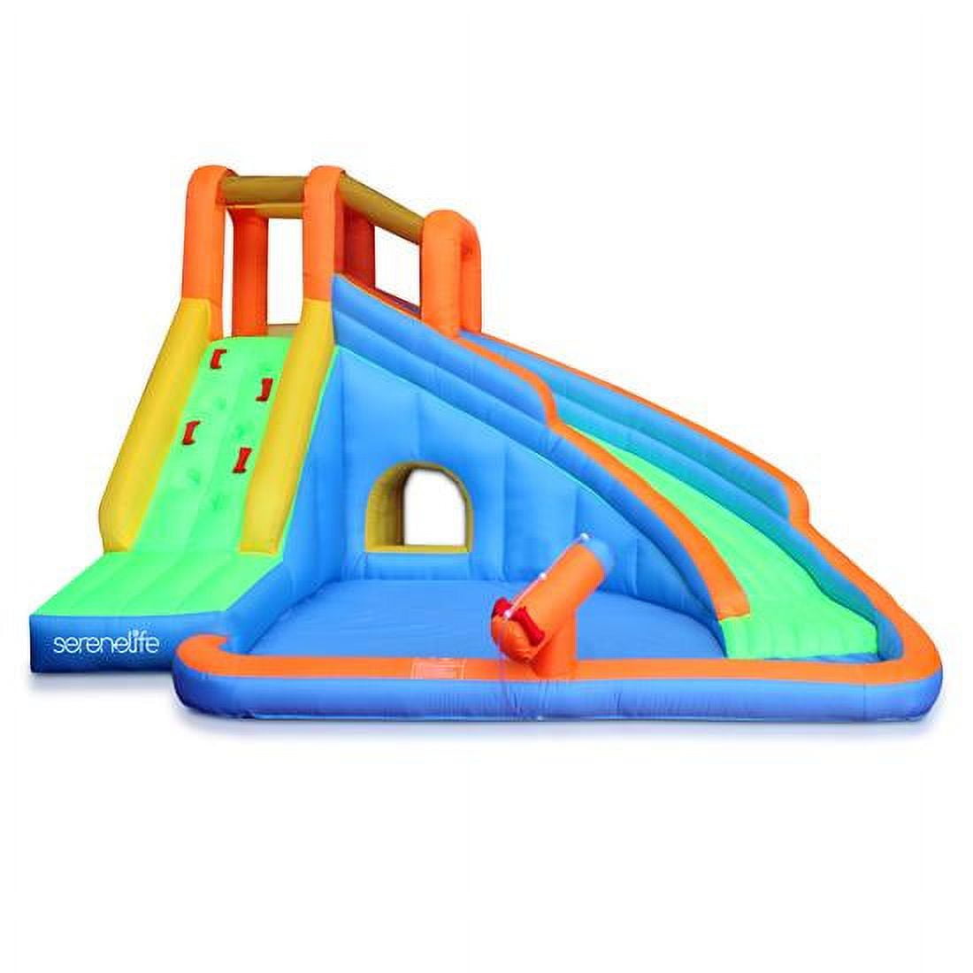 SereneLifeHome Inflatable Water Slide Splash Pool - Bounce Water Slide ...