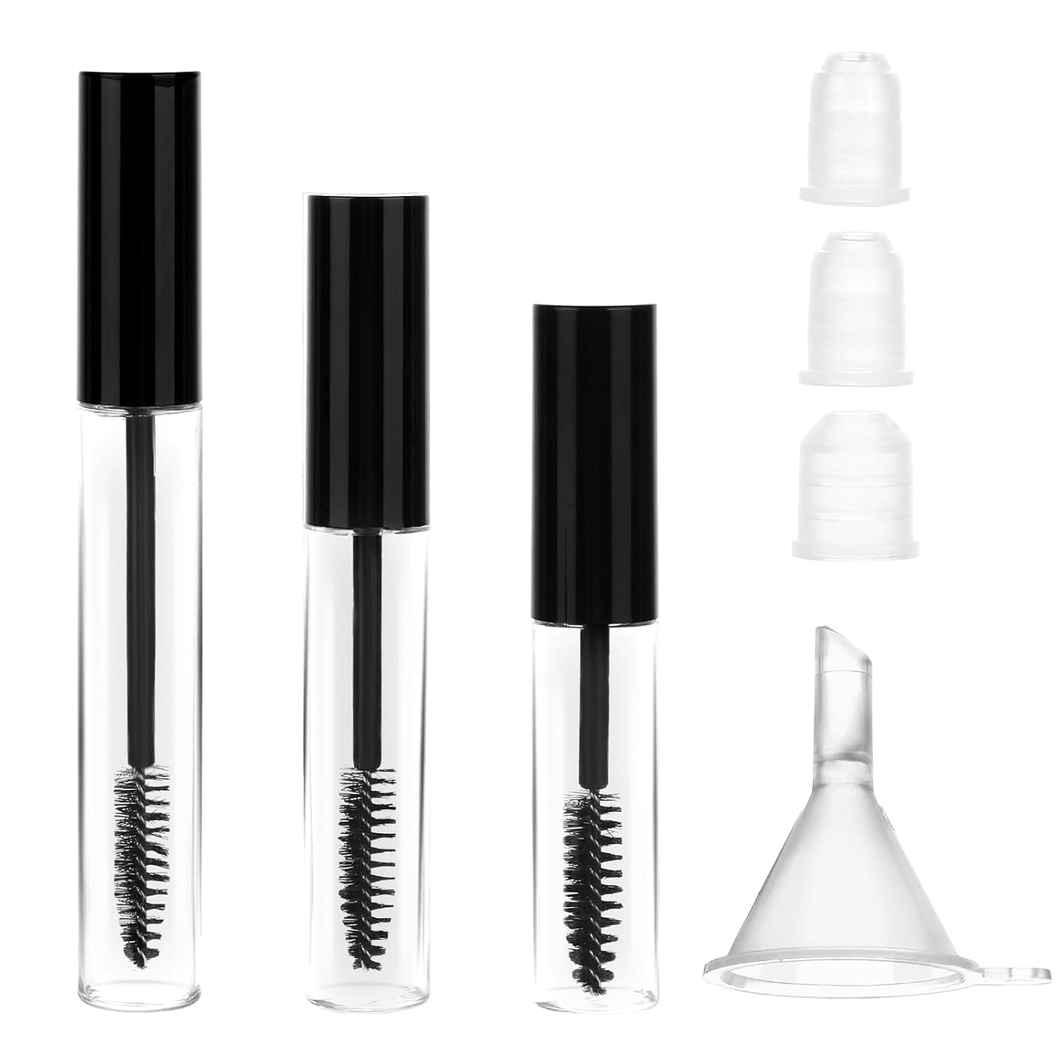 SereneNest 3 Pack Empty Mascara Tube with Eyelash Wand, 5ml 8ml 12ml ...