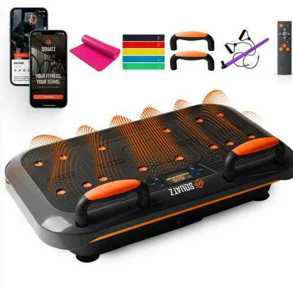 SQUATZ Vibration Plate Exercise Machine Set - 250W Standing Platform ...