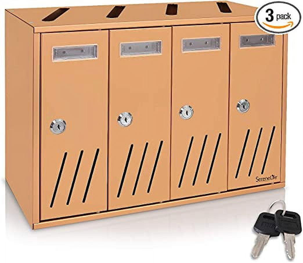 Serenelife Modern Wall Mount 4 Compartment Outdoor Universal Vertical ...