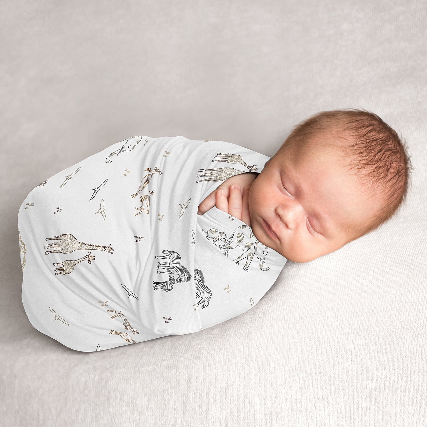 Sweet Jojo Designs Serengeti Animals Multicolor Swaddle Blanket ...
