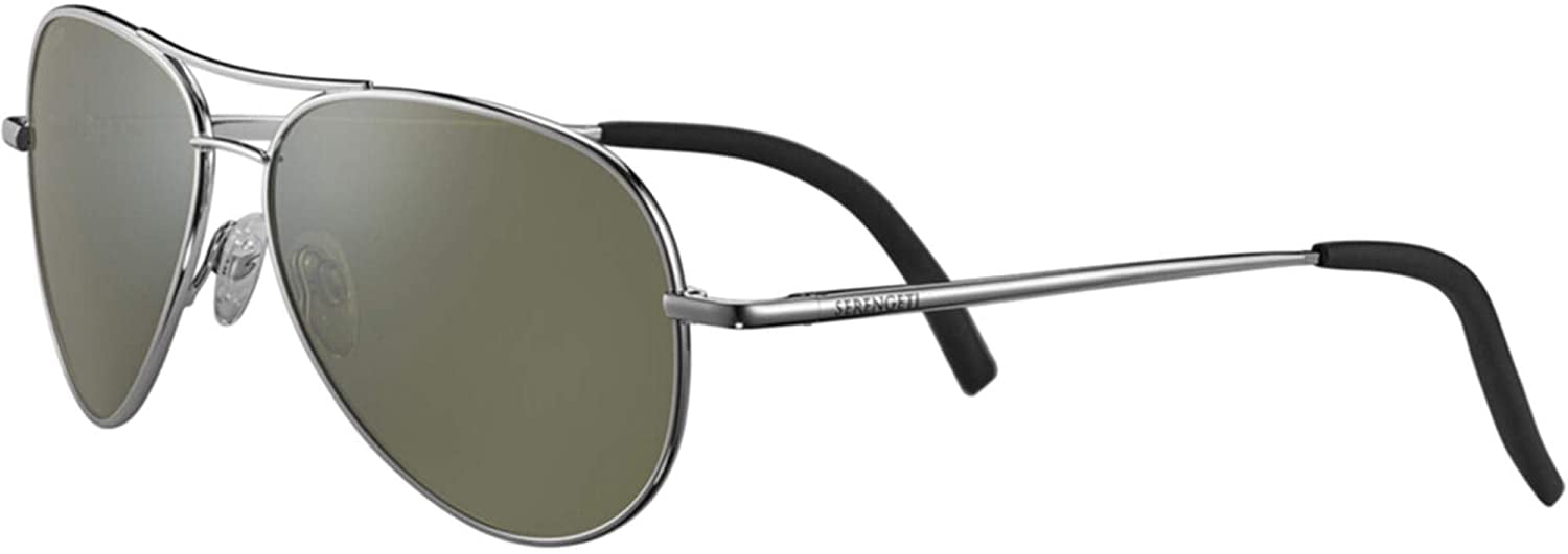 Serengeti Eyewear Sunglasses Carrara Small Shiny Silver Polarized 555nm ...