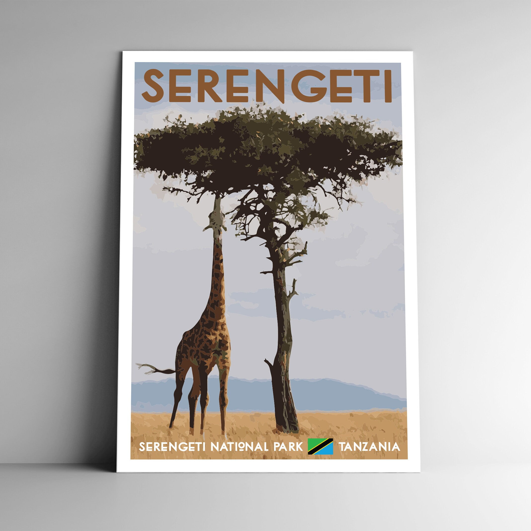 Serengeti National Park Tanzania Vintage Travel Poster / Postcard WPA ...
