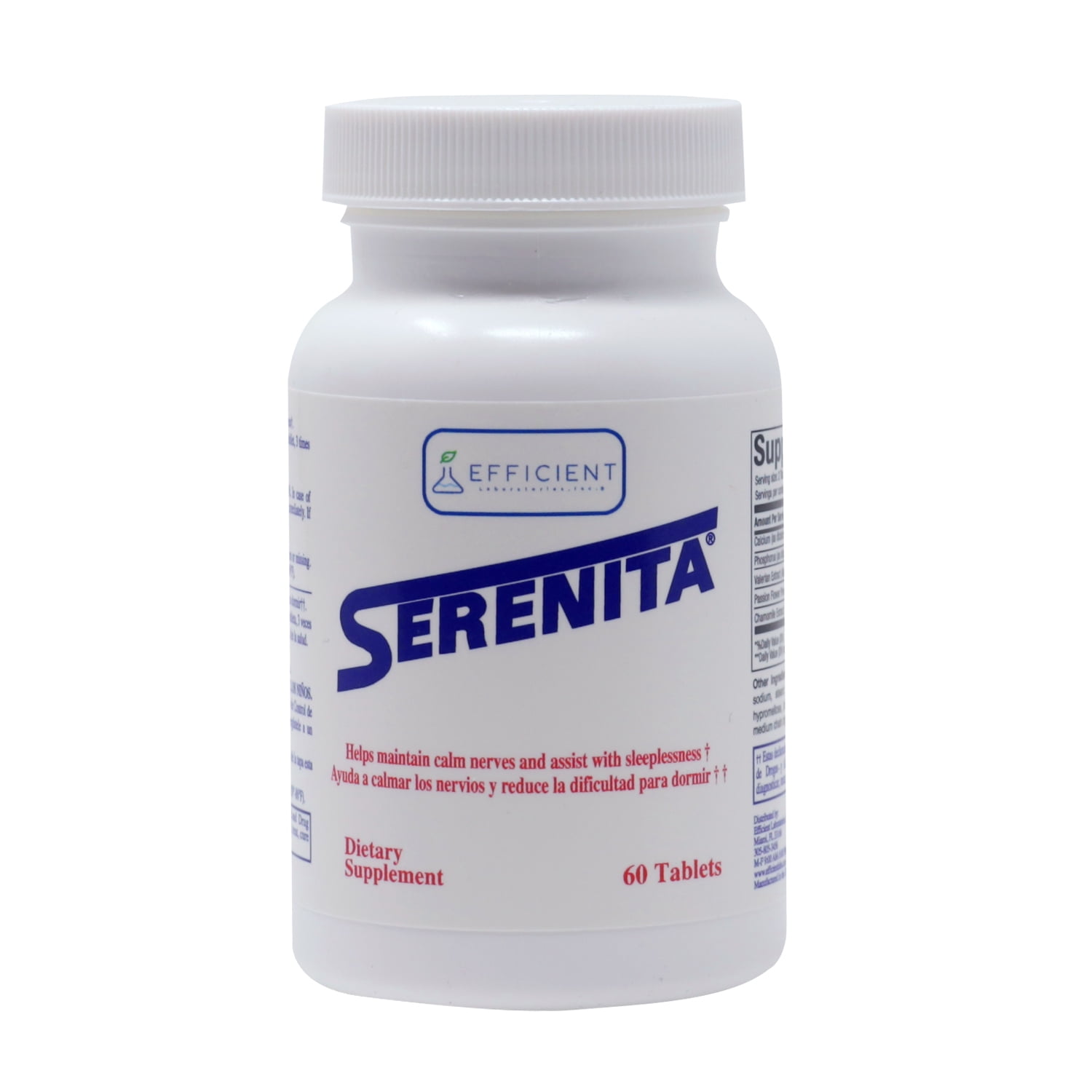 Serenita Tabs 60 - Natural Night Pills Serenity for Calming Nerves and ...