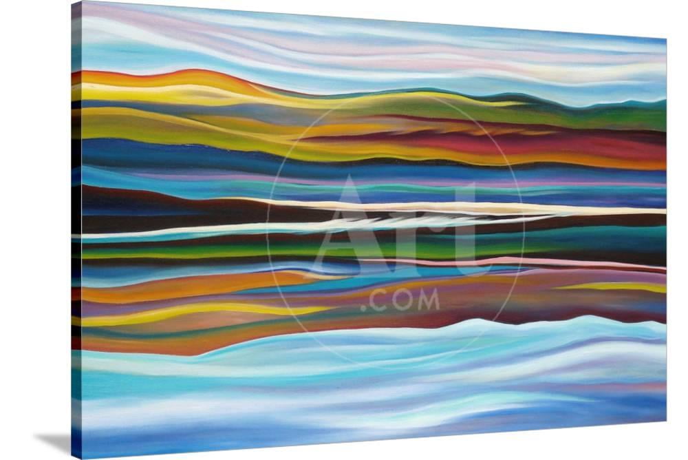 Serenity Cropped, Abstract Scenic Stretched Canvas Wall Art by Hyunah Kim Sold by Art.Com ...
