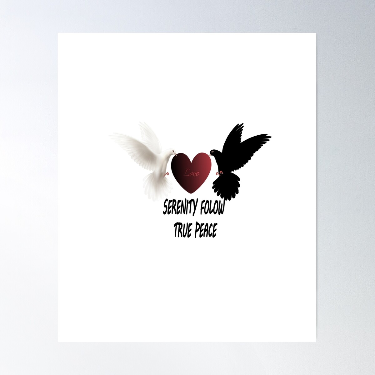 Serenity Flow True Peace Poster Wall Art, Modern Wall Decor, 12x18 ...