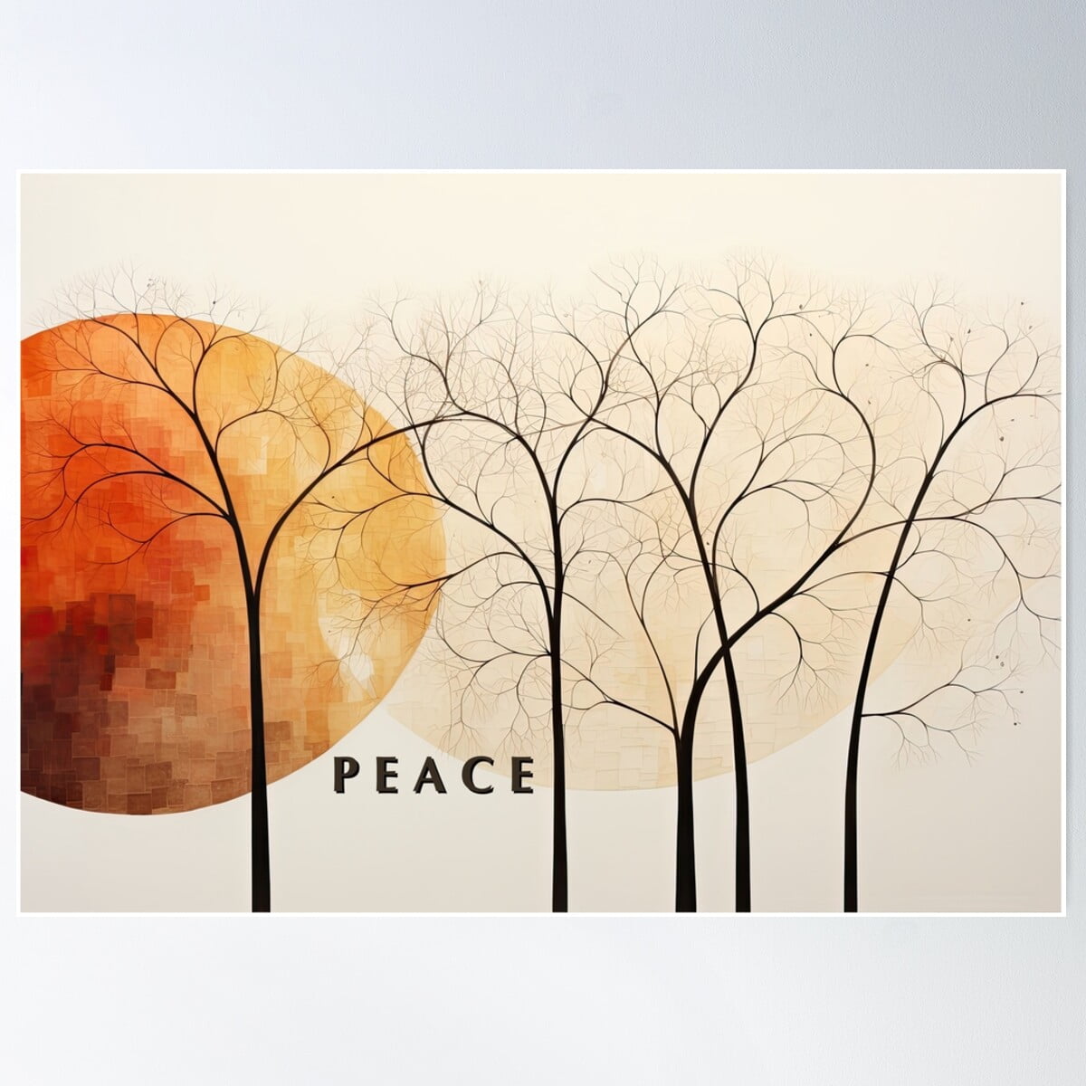 Serenity In Seasons Poster Wall Art, Modern Wall Decor For Living Room ...