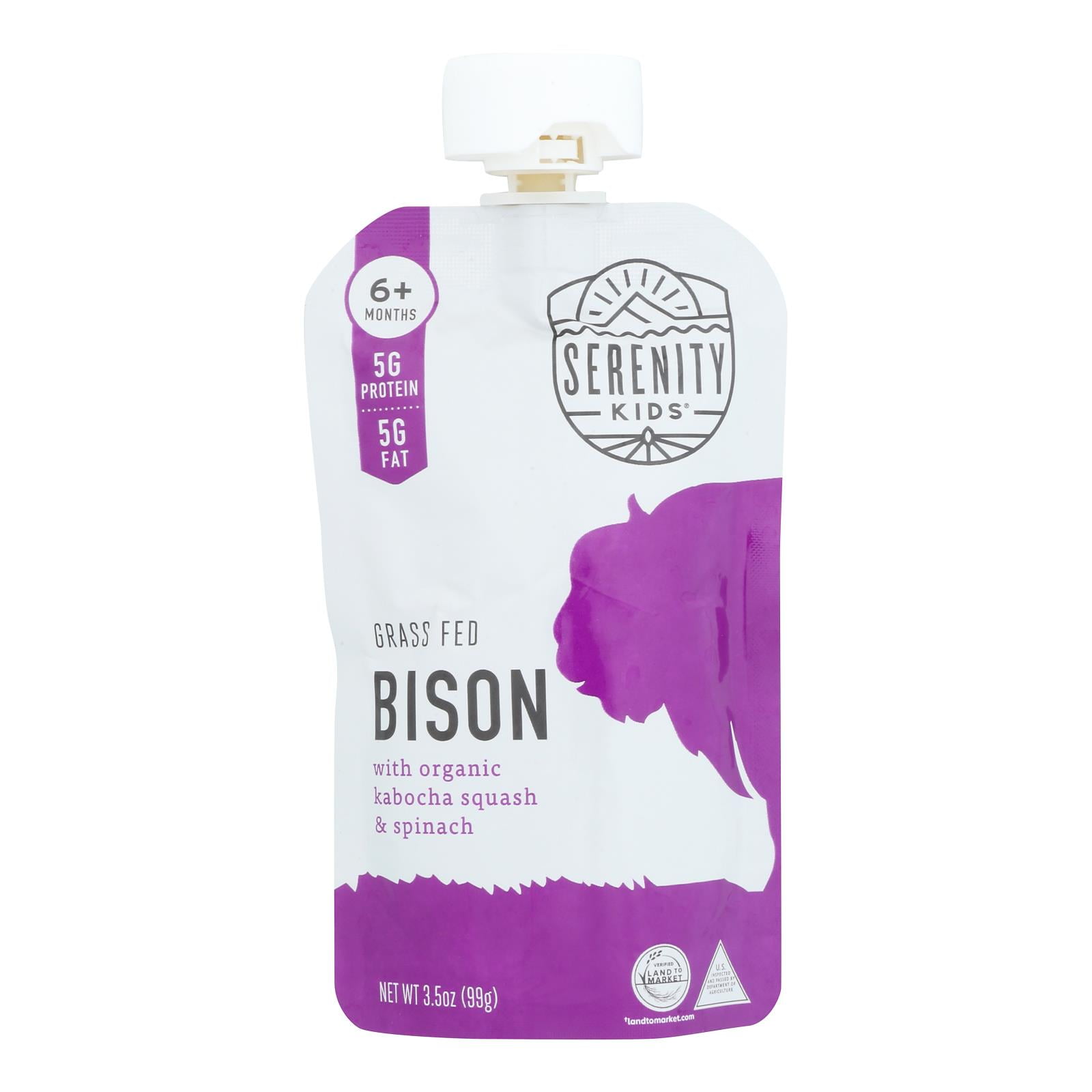 Serenity Kids Bison Stage 2 Baby Food with Kabocha Squash & Spinach, 3. ...