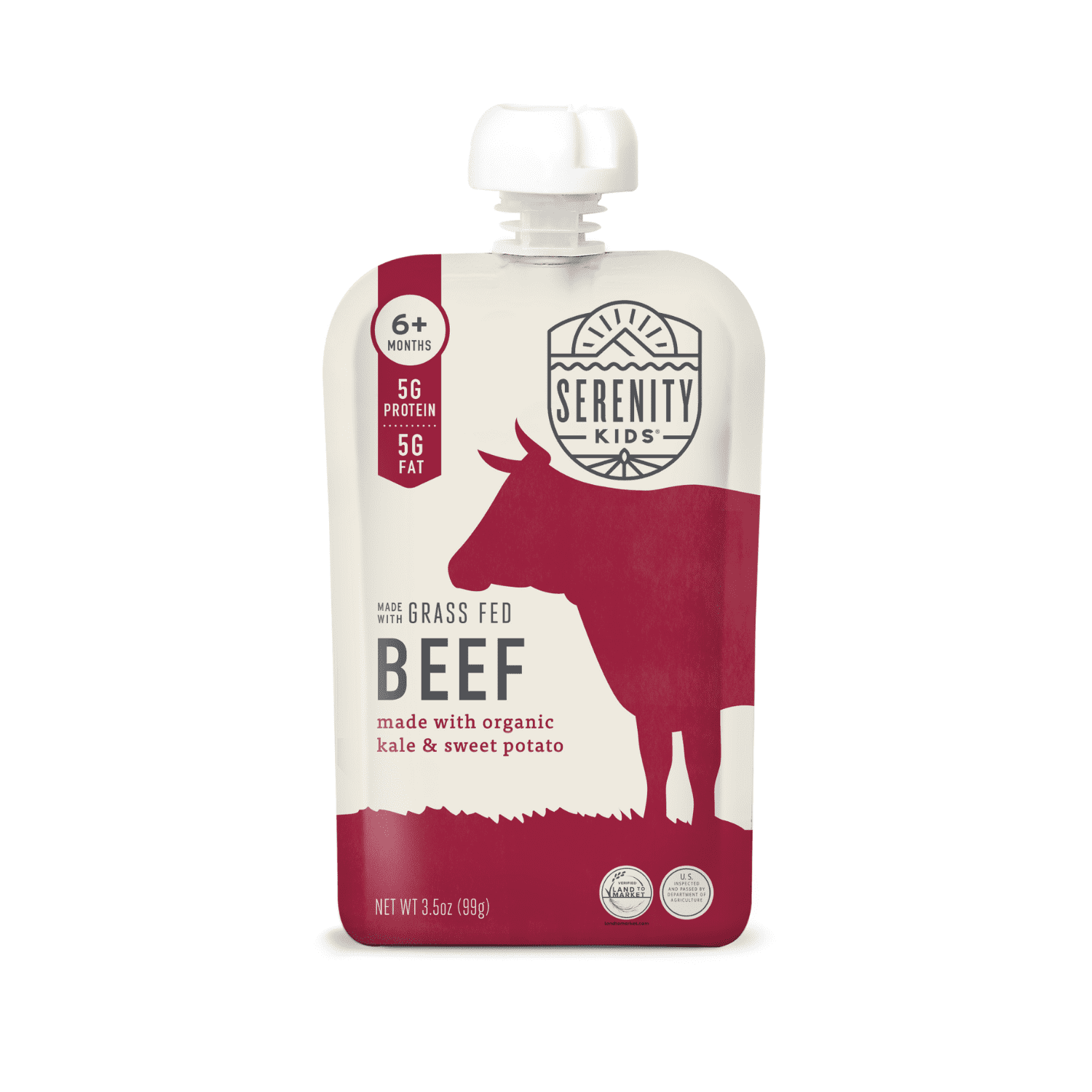 Serenity Kids Grass Fed Beef with Organic Kale & Sweet Potato, 3.5oz ...