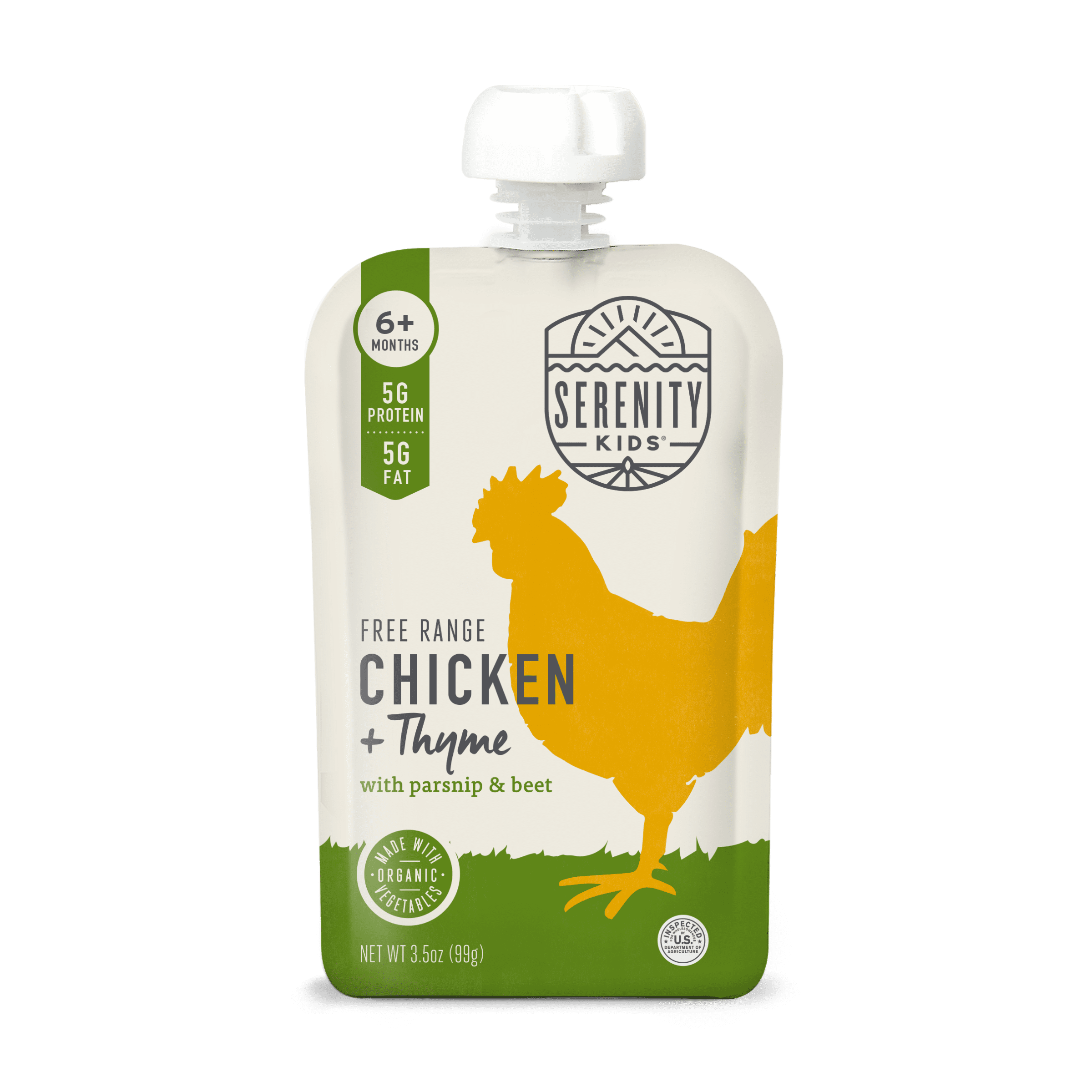 Serenity Kids Free Range Chicken & Thyme Stage 2 Baby Food Organic ...