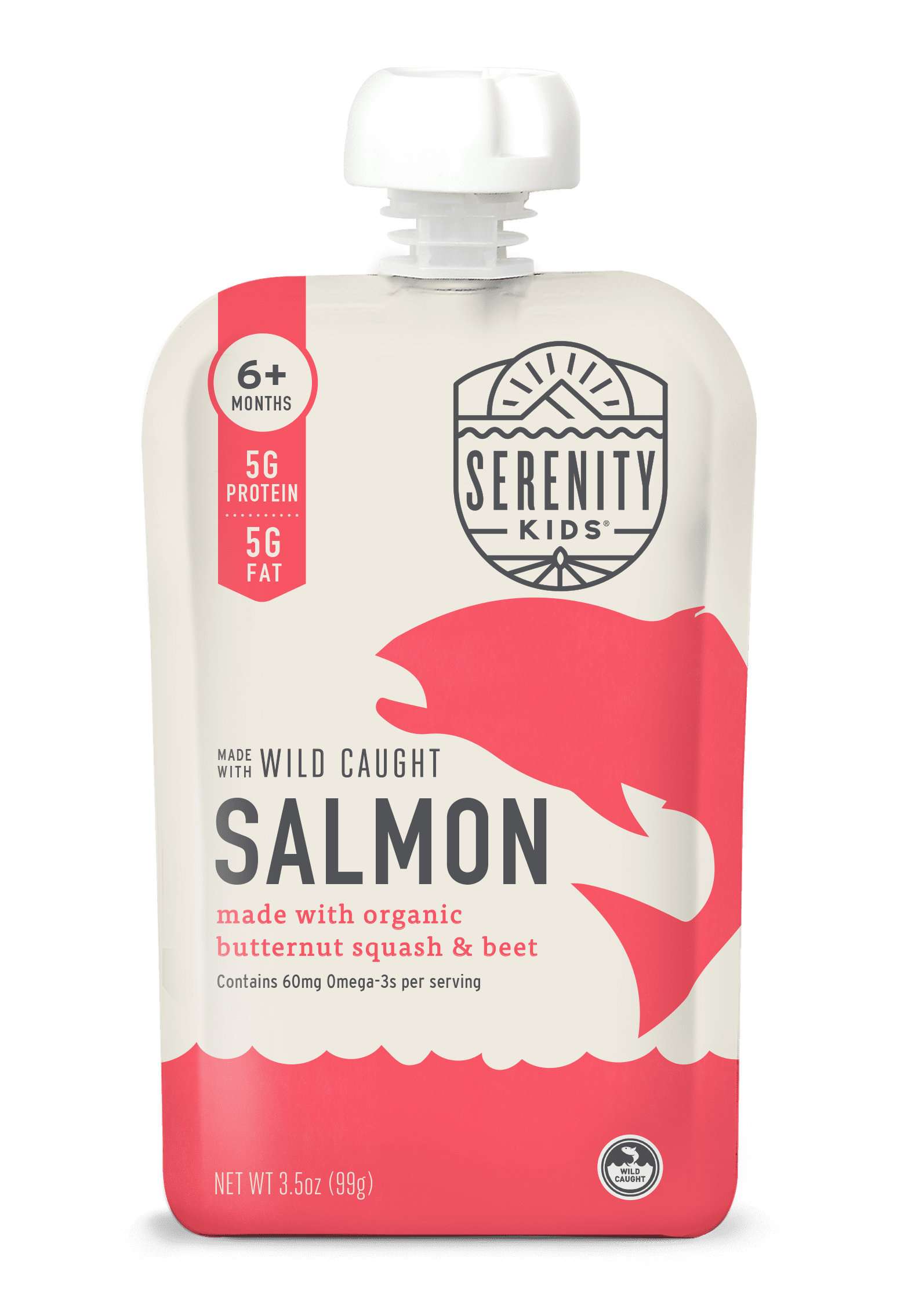 Serenity Kids Wild Caught Salmon Stage 2 Baby Food with Organic ...