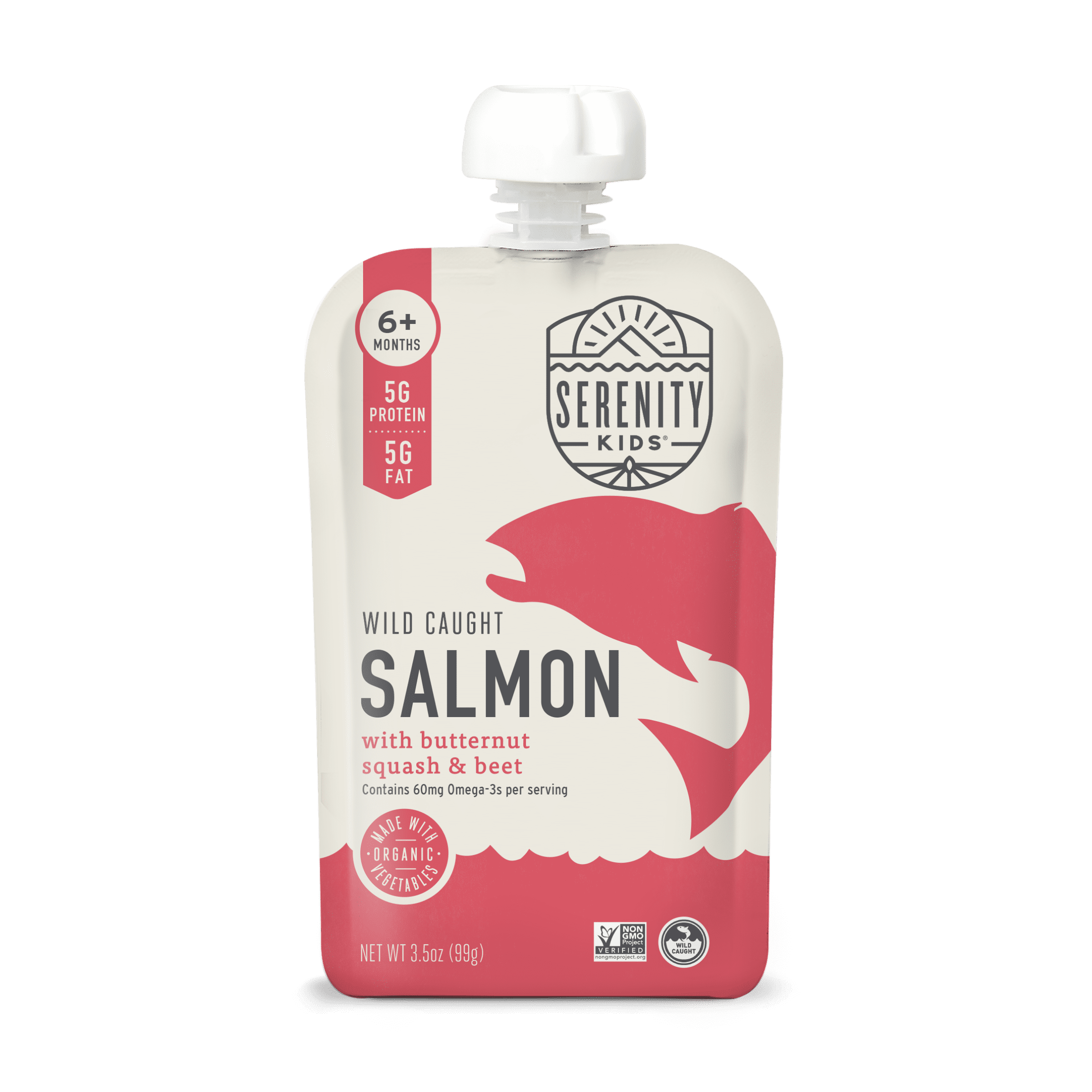 Serenity Kids Wild Caught Salmon Stage 2 Baby Food with Organic ...