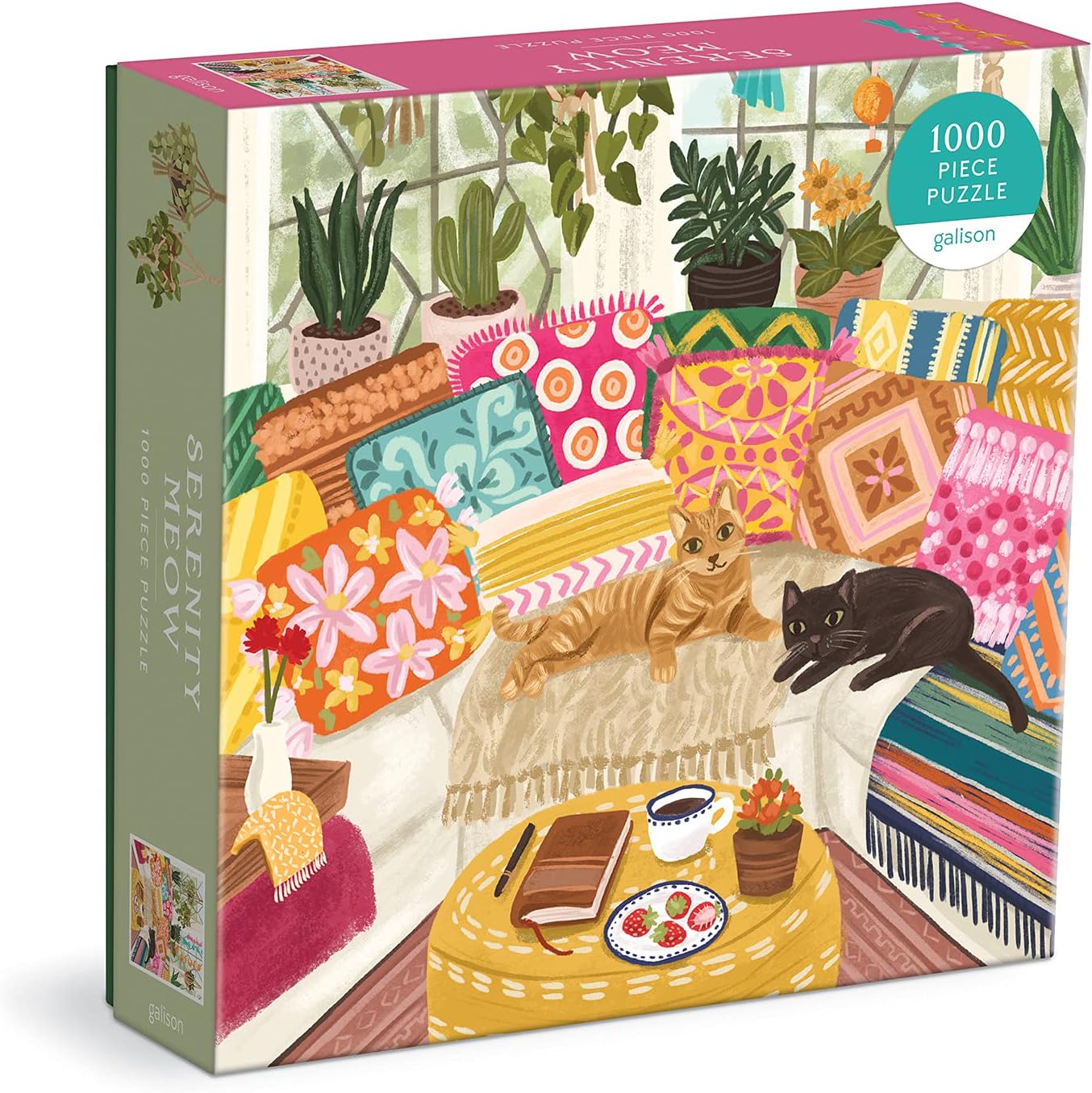 Serenity Meow 1000 Piece Puzzle in a Square Box from - 1000 Piece ...